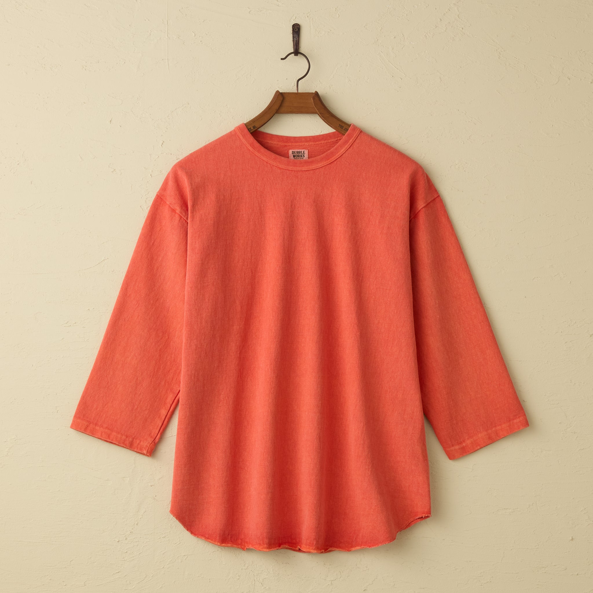 lot.58105PD HEAVY WEIGHTBASEBALL Tee PIGMENT DYE(PD.ORANGE)